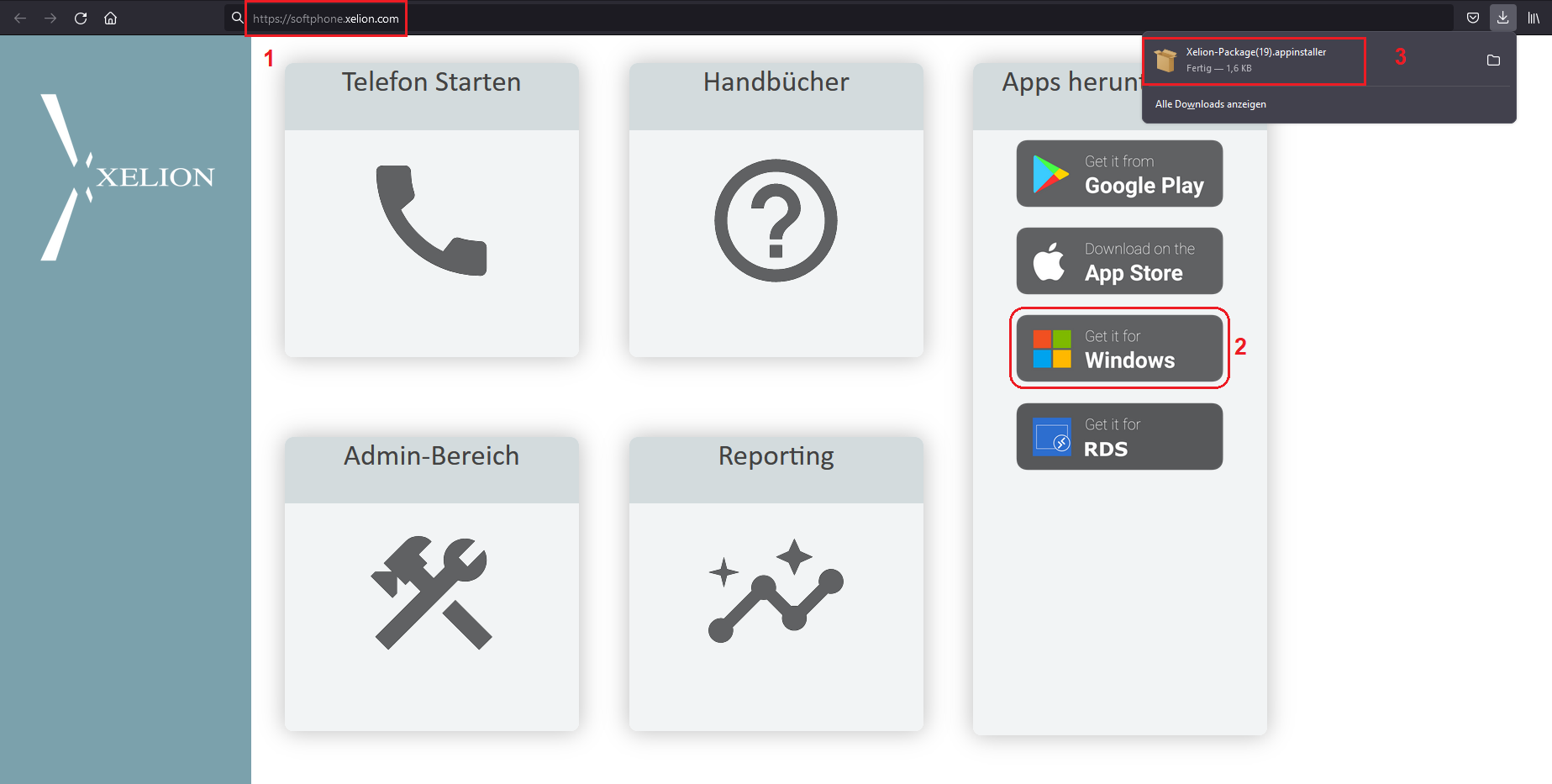 Anleitung Xelion 8 Windows 10 App