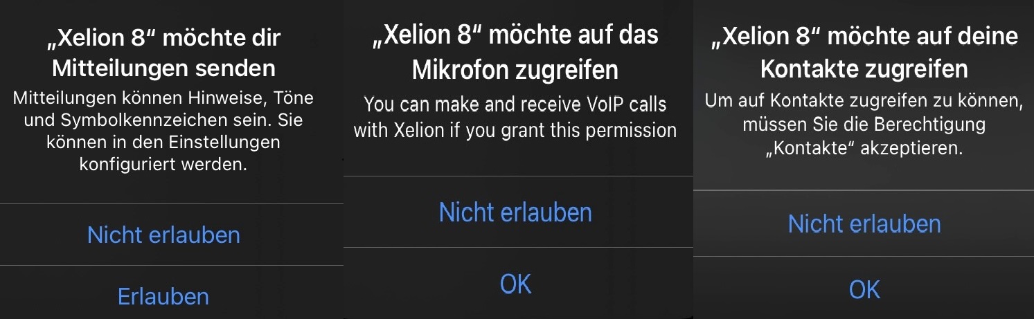 Anleitung Xelion 8 iOS App