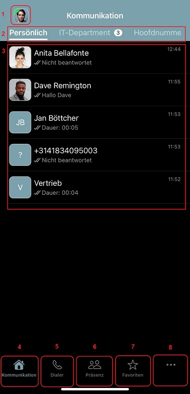Anleitung Xelion 8 iOS App